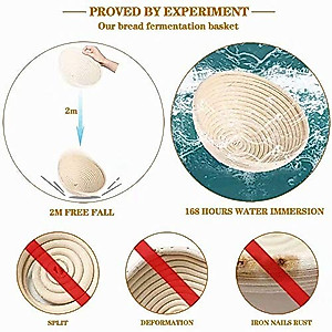 WHEEJE Snack Fruit Plate, Bread Proofing Basket - Baking Bowl Dough Gifts For Bakers Proving Baskets For Sourdough Lame Bread Scraper
