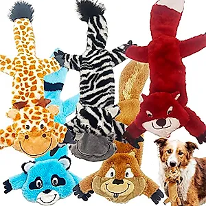 Jalousie Multipack Stuffingless Dog Squeaky Toys Dog Toy Dog with Durable Liner No Stuffing Dog Toy - Dog Toys for Pets Dogs for Small Medium Large Dogs (Medium to Large - 5 Pack)
