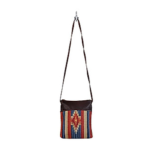 Myra Bag Flaming Small & Cross-Body Bag Upcycled Cotton & Cowhide Leather S-3068