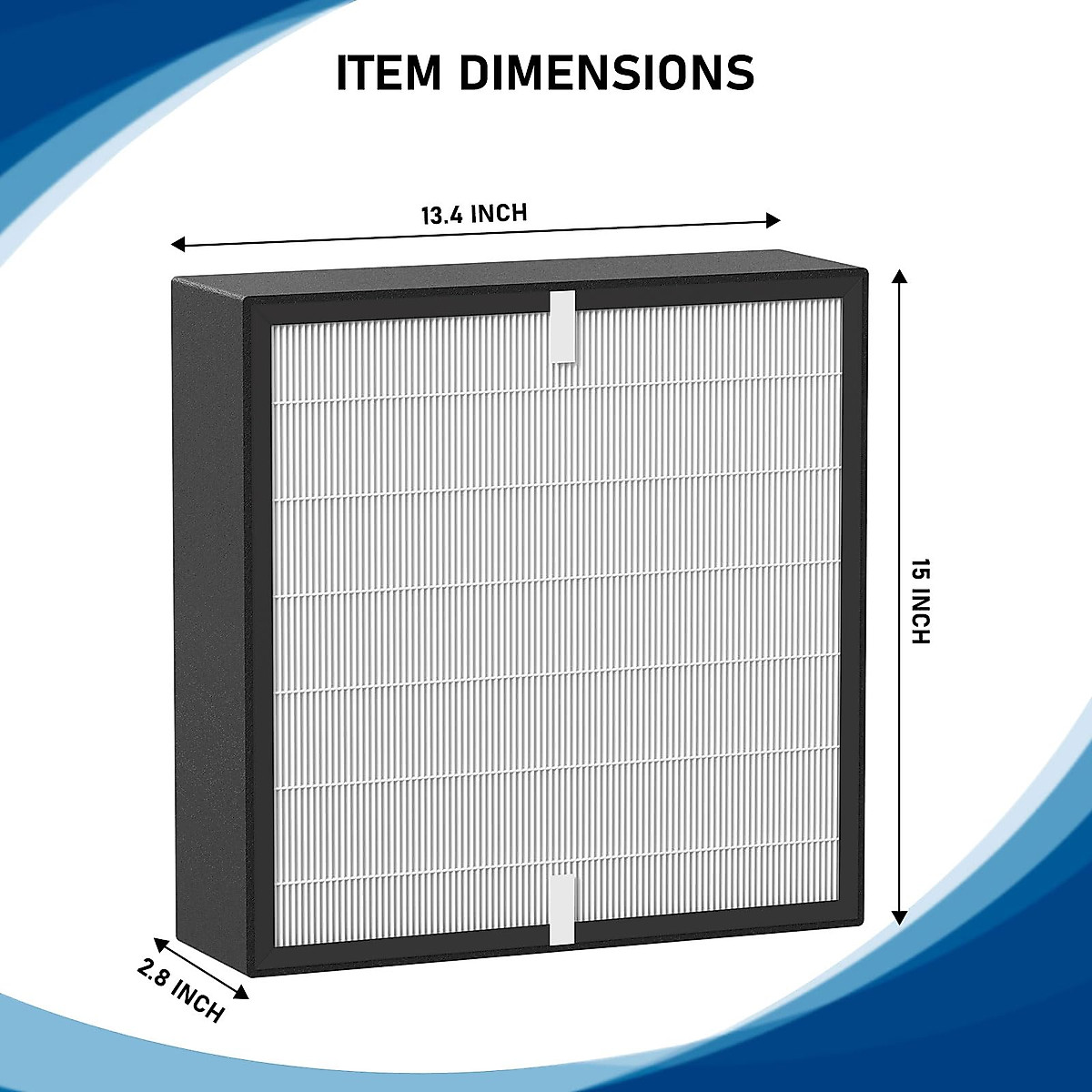 FF50 Silver Carbon FIT50 HEPA Filter Replacement Compatible with BreatheSmart FF50 FIT50 FF50-VOC Air Cleaner Purifier, Compared to Part HEPA-Pure FF50, FF50-VOC, 1 Pack