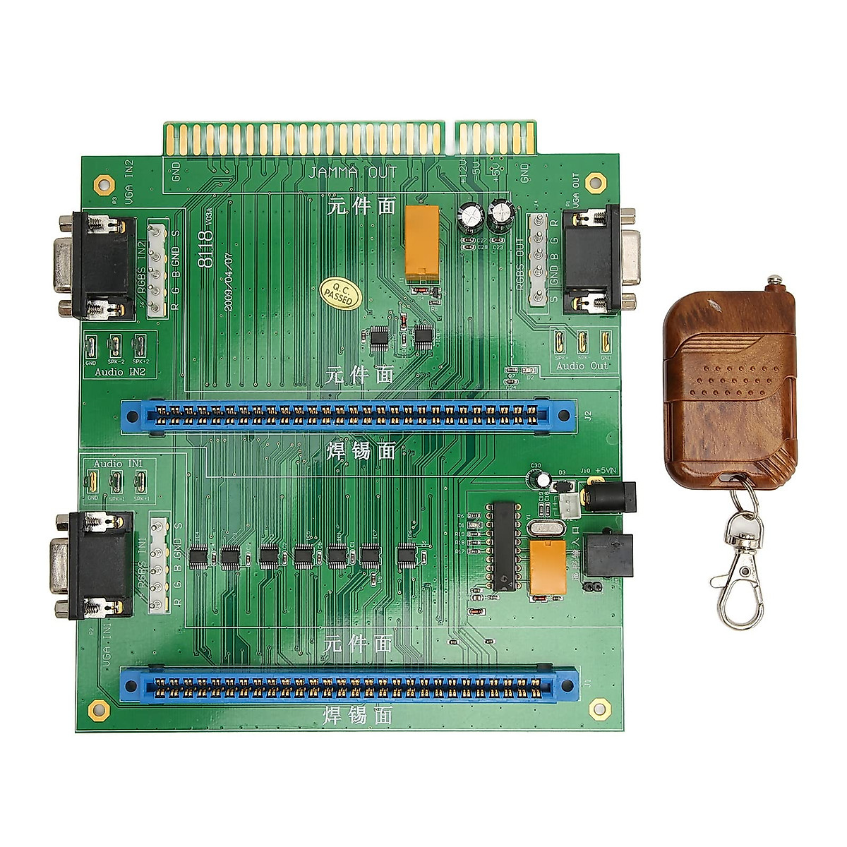 2 in 1 Switch Multi for JAMMA,JAMMA PC Board 2 Slots,Easy to Install,Multi for JAMMA, 2 in 1 Switch with Remote Control for Games