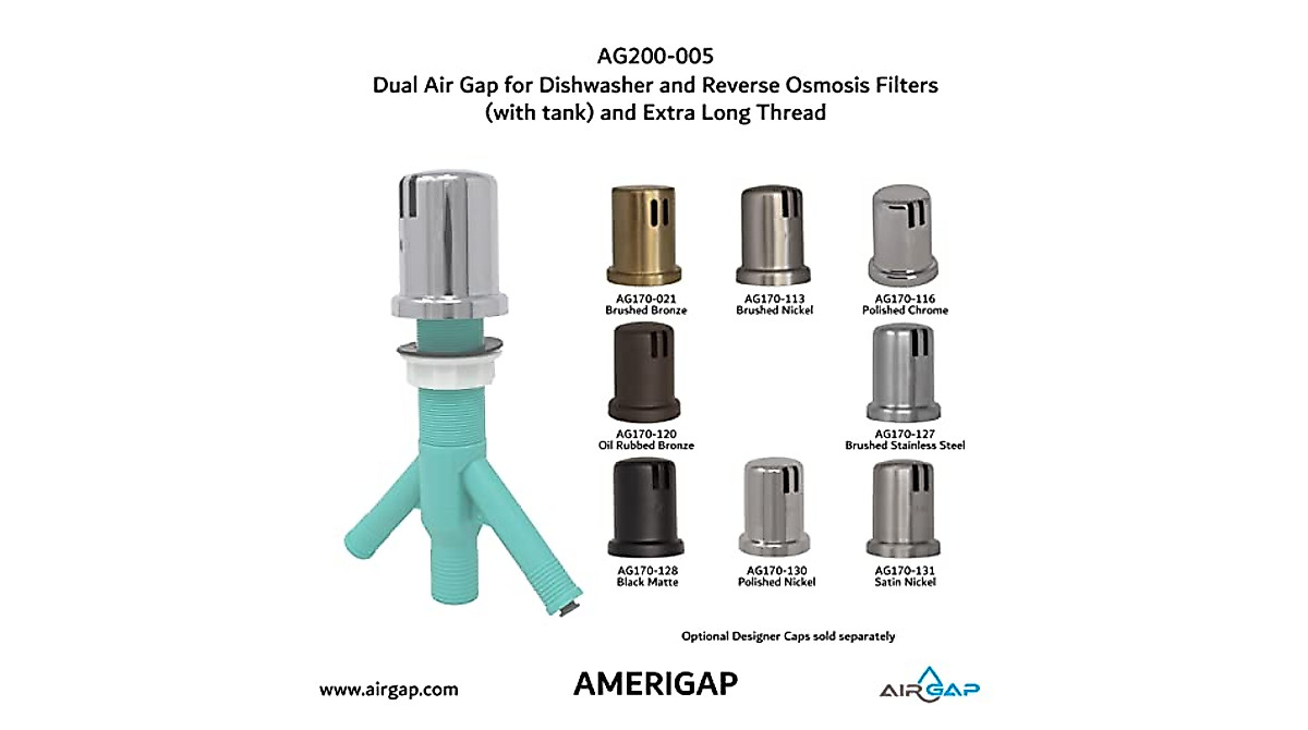 Dual Air Gap for Dishwashers & RO Filters | AG200-005