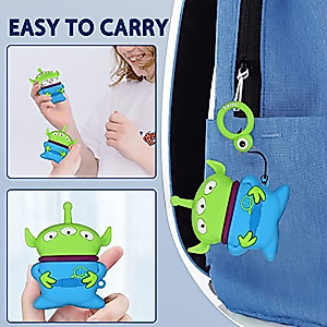 JoySolar for Airpod 1&2 Case Cute Cartoon Character 3D Soft Silicone Air Pods Funny Cover Kawaii Fun Cool Unique Design Shell Fashion Stylish Girls Kids Teens Women Cases for Airpods 1/2(ThreeEyes)