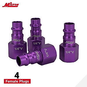 Milton S-314VKIT Kit, 14pc Hi-Flo V style 1/4", Purple