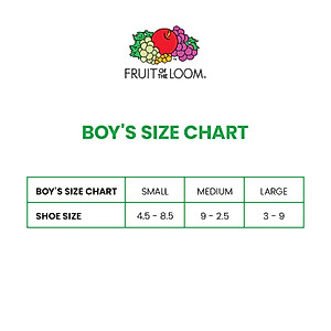 Fruit Of the Loom Boys' Dual Defense Crew Socks (10 Pack), White, Large