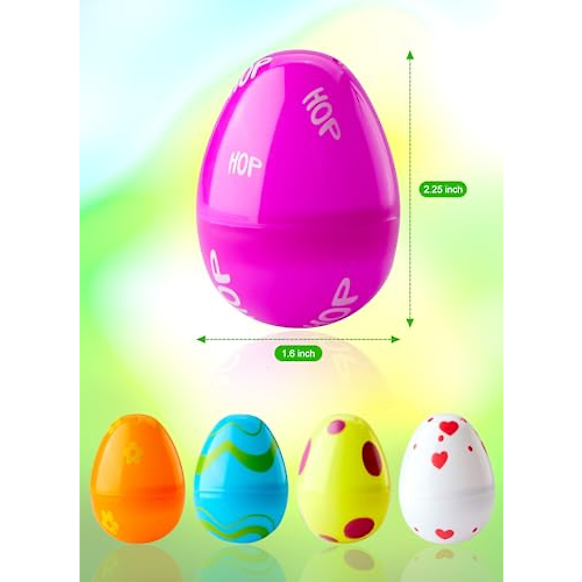 Minetom 80 Pcs Colorful Plastic Prefilled Easter Eggs with Toys inside Includes Dinosaur Toys,Finger Puppets, Pullback Car Toys, Easter Themed Rings,Easter Egg Hunt Supplies Party Favor Gifts for kids