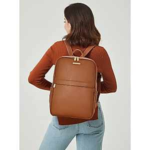 BOSTANTEN Womens Leather Wallets RFID Blocking Large Capacity＆Leather 15.6 inch Laptop Backpack Computer Bag