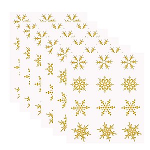300pcs Snowflake Decorative Gold Circle Envelope Seals Stickers Self-Adhesive Universal Sealing Stickers Gift Boxes Stickers Label Stickers