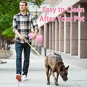 Toplive Dog Poop Bags, Pet Waste Bags Roll Refills, Thick Strong Leak-Proof Cat Dog Bag for Poop Outdoor Cleanup 16 Rolls (240 Bags), Pink