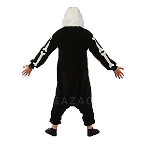 SAZAC Skeleton Kigurumi - Onesie Jumpsuit Halloween Costume