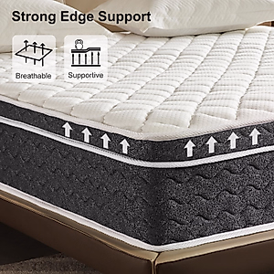 Ablyea King Size Mattress 14 Inch Mattress King Size - Memory Foam & Individually Pocket Coils Springs | Pressure Relief | Motion Isolation, Edge Support | CertiPUR-US Certified | Medium Firm
