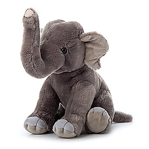 The Petting Zoo Asian Elephant Stuffed Animal, Gifts for Kids, Wild Onez Zoo Animals, Asian Elephant Plush Toy 12 inches
