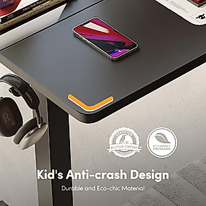 FAMISKY Dual Motors Standing Desk, 55 x 24 Inches Adjustable Height Electric Stand up Desk, Sit Stand Home Office Desk, Ergonomic Workstation Black Steel Frame/Rustic Brown Wood Tabletop