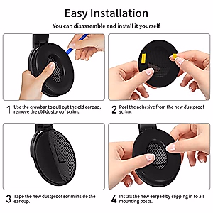 Suoman Replacement Earpads Cushions for Bose QuietComfort 35 (QC35) & Quiet Comfort 35 II, [Noise Isolation Memory Foam] [More Soft Comfortable] Replacement Earpads for for Bose QuietComfort 35 (QC35)