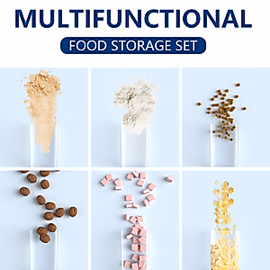 Bakpoco Airtight Food Storage Containers with Lid Vacuum Seal Storage Containers for Coffee Bean Cereal Snack, 2 Pack * 1.3 Qt Clear Leak-proof Kitchen and Pantry Organization Canisters