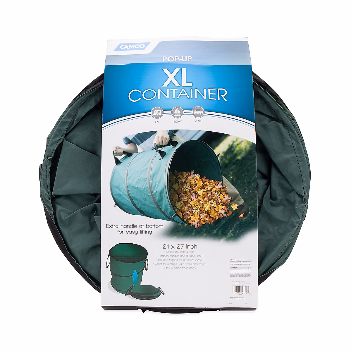 Camco 42895 XL Collapsible Container-22 X 28", Green