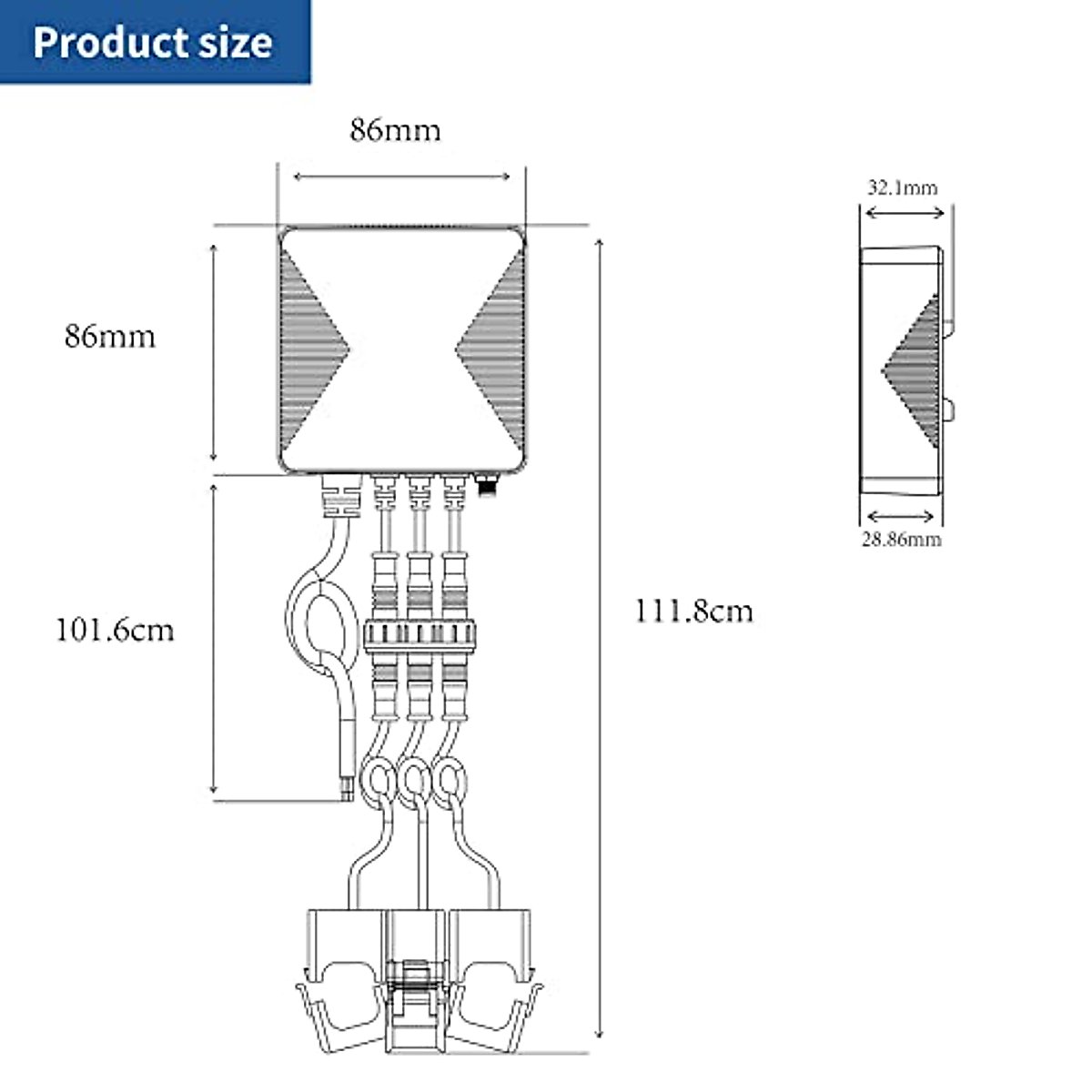 OWON WiFi 3-Phase Clamp Meter, Smart Home Energy Monitor with 3 300A Circuit Level Sensors | Real Time Electricity Monitor/Meter/Net Metering
