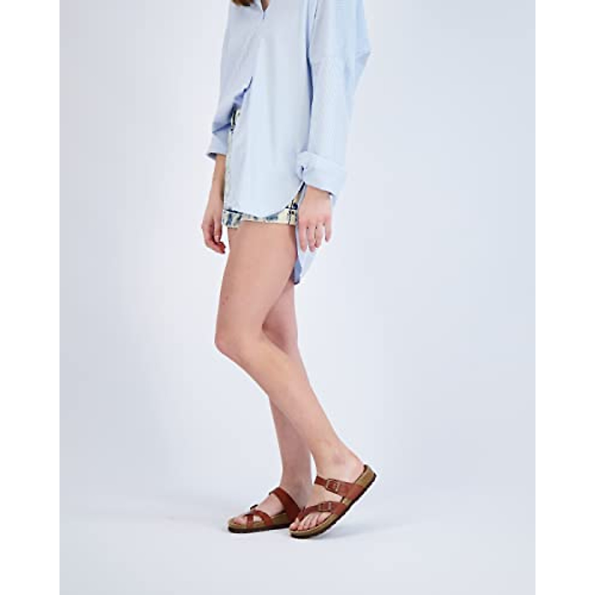 CUSHIONAIRE Luna Cork Footbed Women's Sandals - Comfortable Slip-On Slides with Adjustable Straps & Memory Foam for All-Day Wear | Beach Essential Summer Sandals for Women 2025, BLACK 9