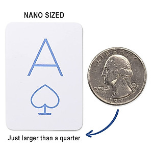 tny 2 - Ultra Mini Waterproof Playing Cards with Custom Plastic Case, Full Card Deck of Cards with Minimalistic Modern Design, Truly Mini Playing Cards for Cardistry, Board Games, Throwing, Casinos