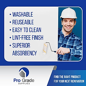 Pro Grade Paint Roller Cover Set,Wall Painting Roller Naps for Professional or Home Owners with All Paints and Stains. Paint Roller Covers are for House or Commercial Use. (4" Mini 25Ea)