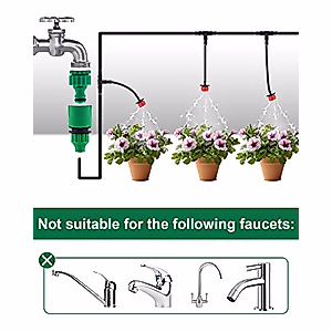 MSDADA 82ft Drip Irrigation Kits Garden Irrigation Accessories, Plant Watering System with 1/4” Blank Distribution Tubing Hose,DIY Plant Garden Hose Watering Kit (Red)