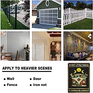 KONMPFEY Funny Hippie Room Decor Every Little Thing Is Gonna Be Alright Retro Metal Tin Sign Wall Art Posters For Hippie Gifts Man Cave Home Coffee Bar Signs 8x12inch