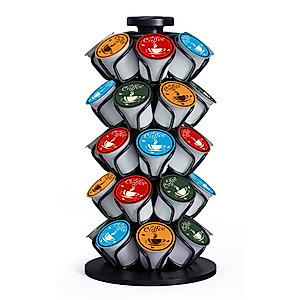 EVERIE Coffee Pod Holder Carousel Compatible with 35 K Cup Pods, KRT35A-BLK