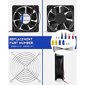 W0301112 W0301101 Fan Motor Evaporator Fit for ATOSA Undercounter Refrigerator MGF8401 MGF8401GR MGF8402，Metal Frame Housing