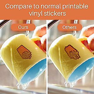 HTVRONT Sublimation Sticker Paper - 20 Pcs Glossy Transparent Waterproof Sublimation Stickers