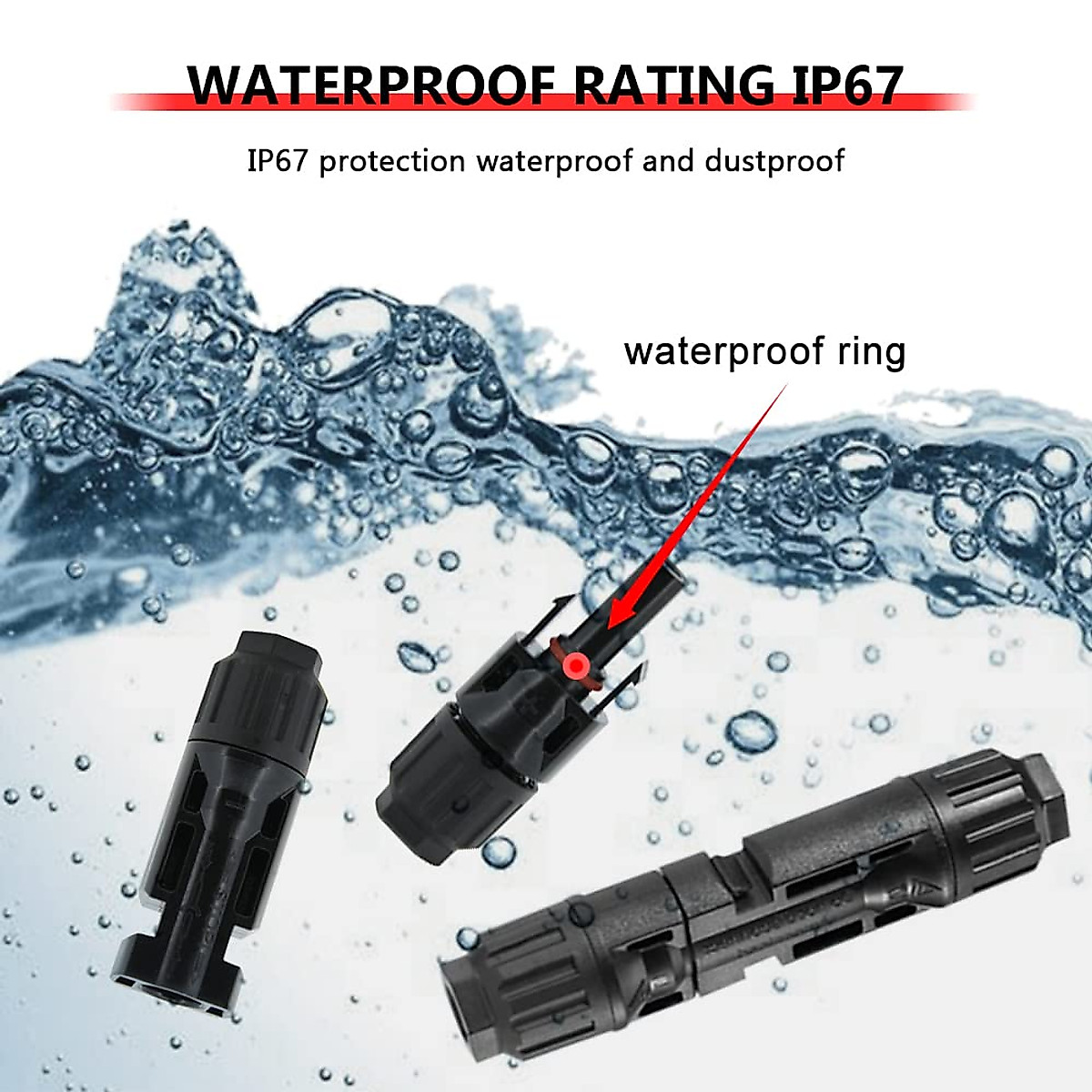 KEDAKEJI 20PCS with 2pcs spanners Solar Connectors with Spanners Solar Panel Cable Connectors 10 Pairs Male/Female