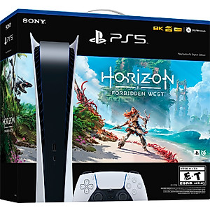 Playstation 5 Digital Edition PS5 Console Horizon Forbidden West Bundle (^Disc Free) - U Deal (Renewed)