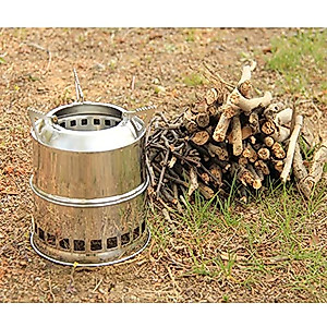 TWDYC Fire Pit Stainless Steel Outdoor Fireplace Camping Fire Wood Stove Firewood Charcoal Portable Grill Heating Stove Alcohol Stove