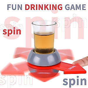 CRETVIS Shot Spinner Spin The Shot Fun Drinking Game Spin Shot Game Party Games for Adults Includes 1 oz Shot Glass
