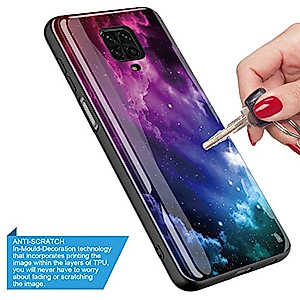 GORGCASE for Redmi Note 9S Case, Xiaomi Redmi Note 9 Pro/Note 9 Pro Max, Slim Fashion Graphic IMD Design Anti-Scratch Armor Cute Teen Man Girls Women Drop Protective Cover Marble RED Black
