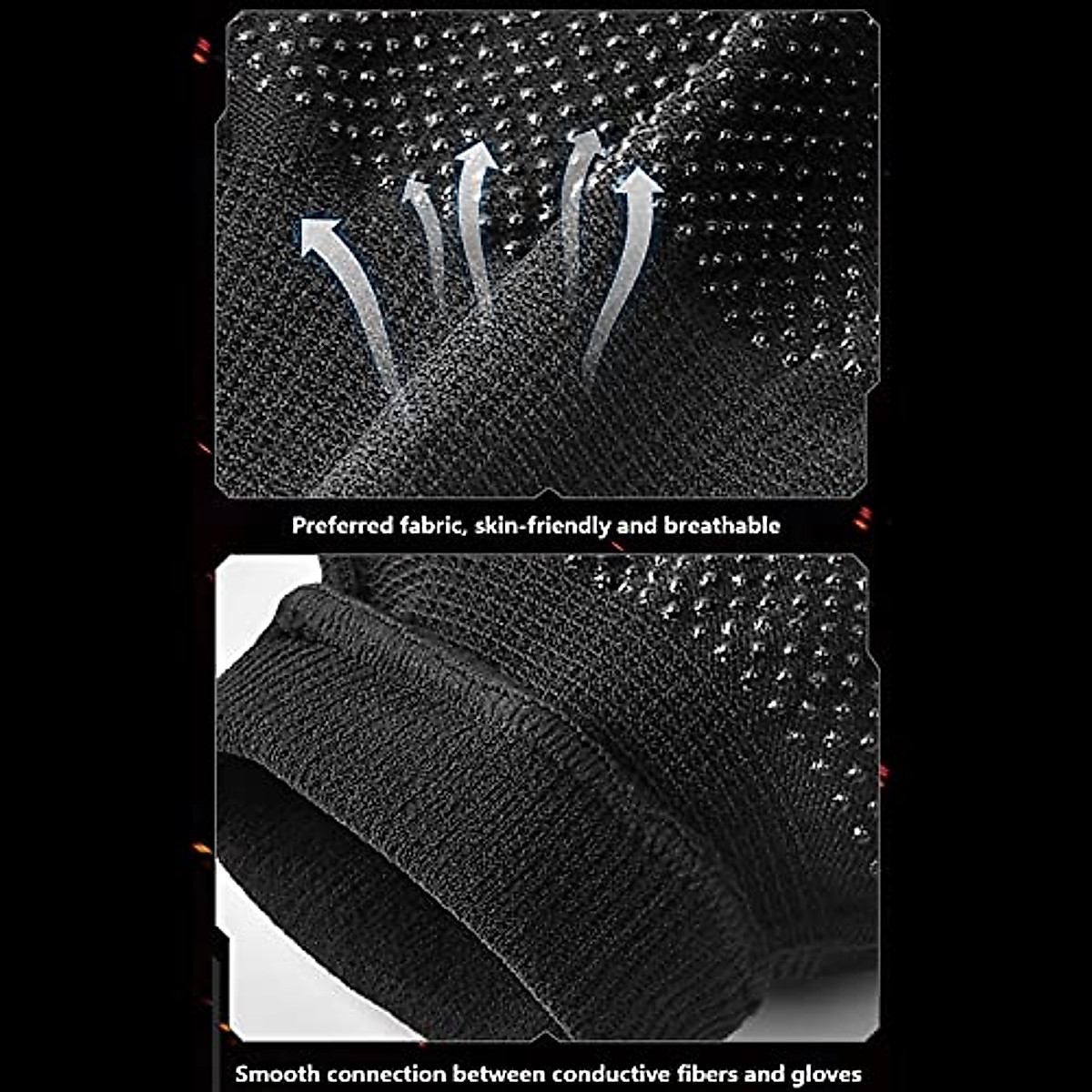 LICHIFIT Touch Screen Gaming Gloves Non-Slip Sweat-Proof Touch Finger Thumb Sleeve for PUBG Mobile Phone Game
