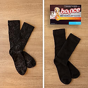 bounce Bounce Pet Hair & Lint Guard Mega Dryer Sheets with 3X Pet Hair Fighters, Fresh Scent, 60Count