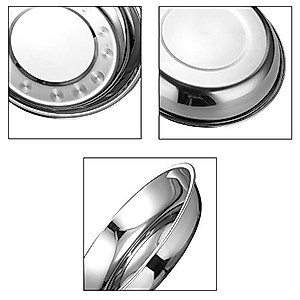 Eslite 6-Piece 18/10 Stainless Steel Round Plates,Dinner Plate Dish,9-Inch