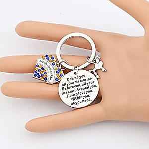 FEELMEM Sigma Gamma Rho Sorority Keychain Behind You All Your Memories Keychain Inspired Greek Sorority Gift Sorority Sister Jewelry (Sigma Gamma Rho-ky)