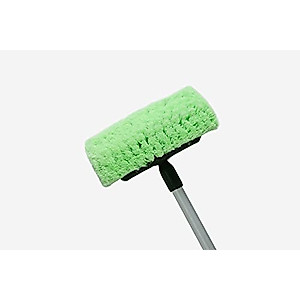 Forgrace 12" Car Wash Brush with Medium Soft Bristle for Auto RV Truck Boat Camper Exterior House Washing Cleaning, Green Plus