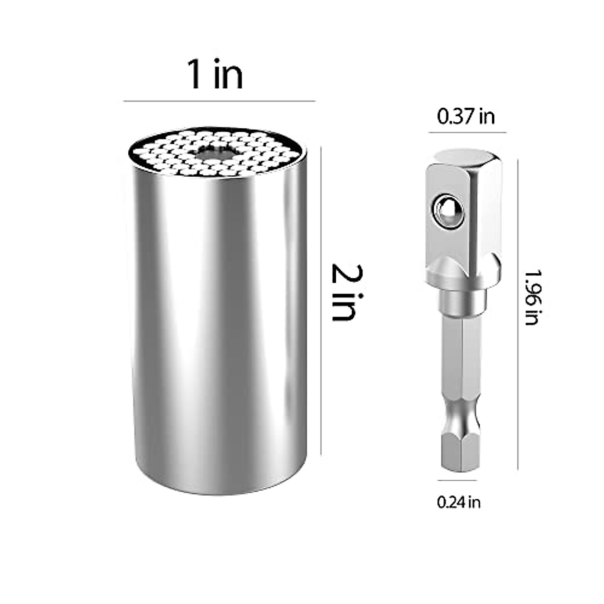 Universal Socket Tools Stocking Stuffers for Men Under 10 Dollars Gadgets Grip Power Drill for Car Ratchet Socket Set Wrench Cool Stuff Valtentines Gift for Husband Gifts Sets for Him Dad (7-19mm)