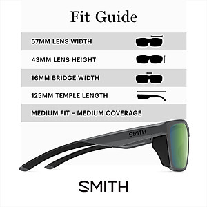 SMITH Longfin Sunglasses – Performance Sports Active Sunglasses for Watersports, Fishing & More – For Men & Women – Matte Cement + Green ChromaPop Polarized Mirror Lenses