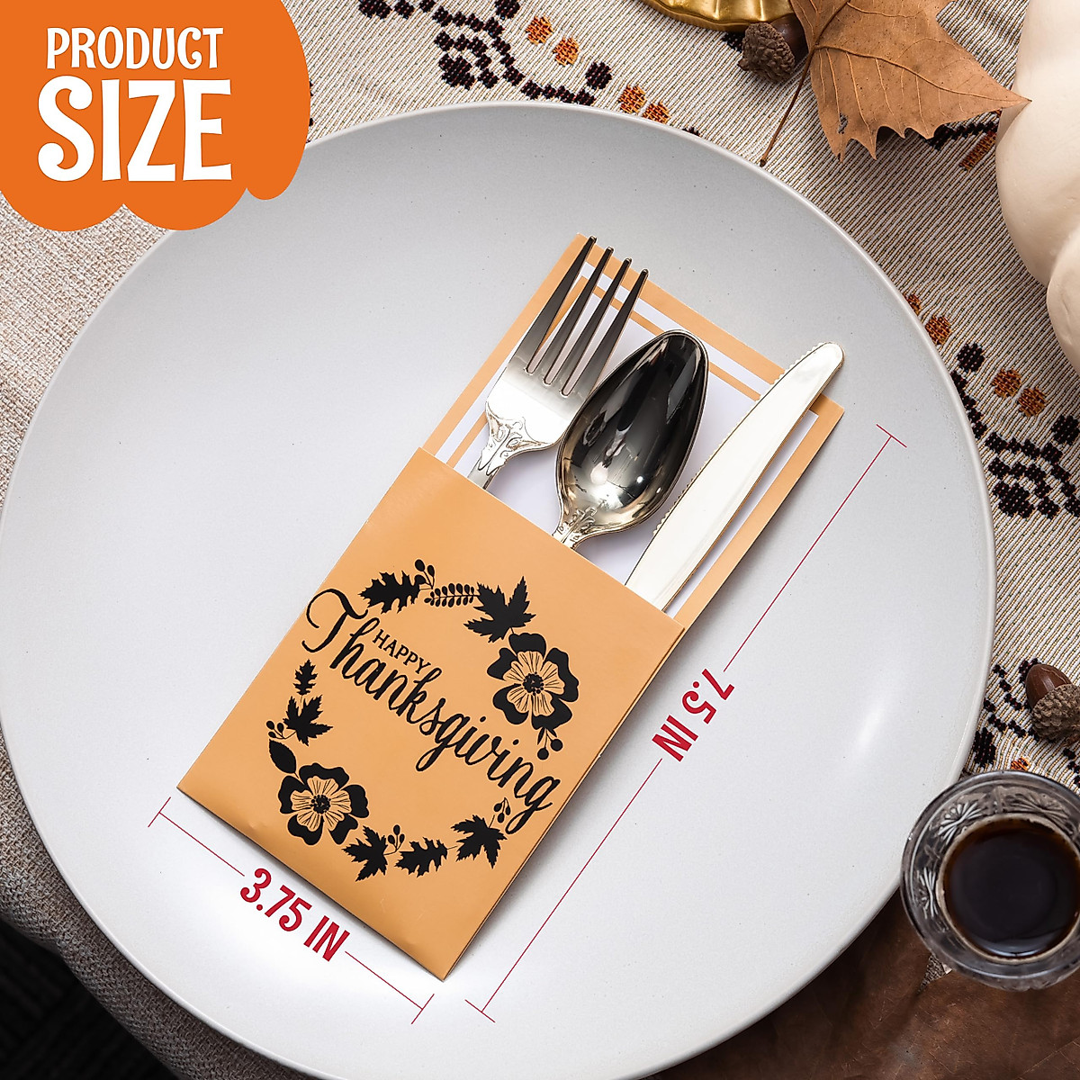 JOYIN 36 Thanksgivng Turkey Cutlery Decorative Utensil Holder for Autumn Fall Harvest Party Favor Supply Dinner Table Decor.