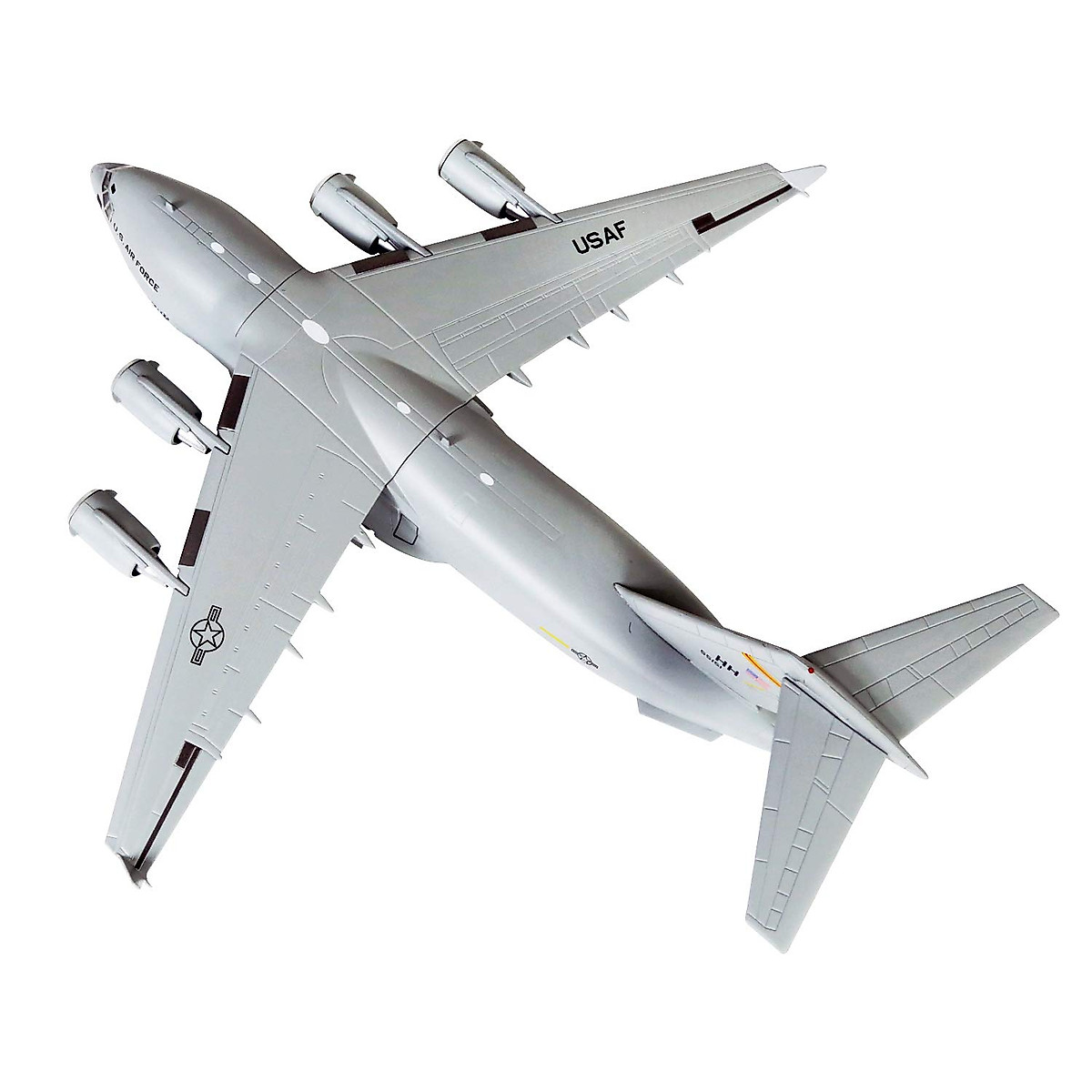 HANGHANG 1/200 Scale US Air Force C-17 Global Overlord Strategic Transport Aircraft Alloy Aircraft Attack Plane Metal Fighter Military Model Fairchild Republic Diecast Plane Model for Collection
