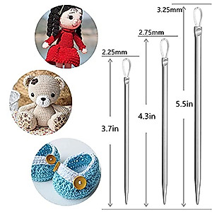 24pcs Yarn Needle Tapestry Needles,Darning Needle Yarn Needles,Big Eye Blunt Knitting Needles with Stitch Markers for Knitting Crocheting