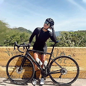 Wulibike Bicycle Shirts Women Bike Shirts for Women Long Sleeve Specialized Womens Cycling Jersey Black