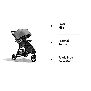 Baby Jogger City Mini GT2 All-Terrain, Lightweight Stroller with Forever Air Tires, One-Hand Fold, and All-Wheel Suspension, Pike Exclusive includes Belly Bar, Leatherette Handlebar, & Premium Fabric
