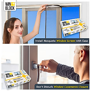 WinBlock Window Guards for Children - Protect Your Little Ones with Adjustable Steel Net PVC Coated Window Safety Screens - Fits Most Windows (6.45 sq. ft) - Childproofing Made Easy