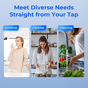 Waterdrop UA-5Y 5 Years Under Sink Water Filter System, Ultra Long Life, Reduces Lead, Chlorine, Bad Taste & Odor, Under Counter Water Filter Direct Connect to Kitchen Faucet