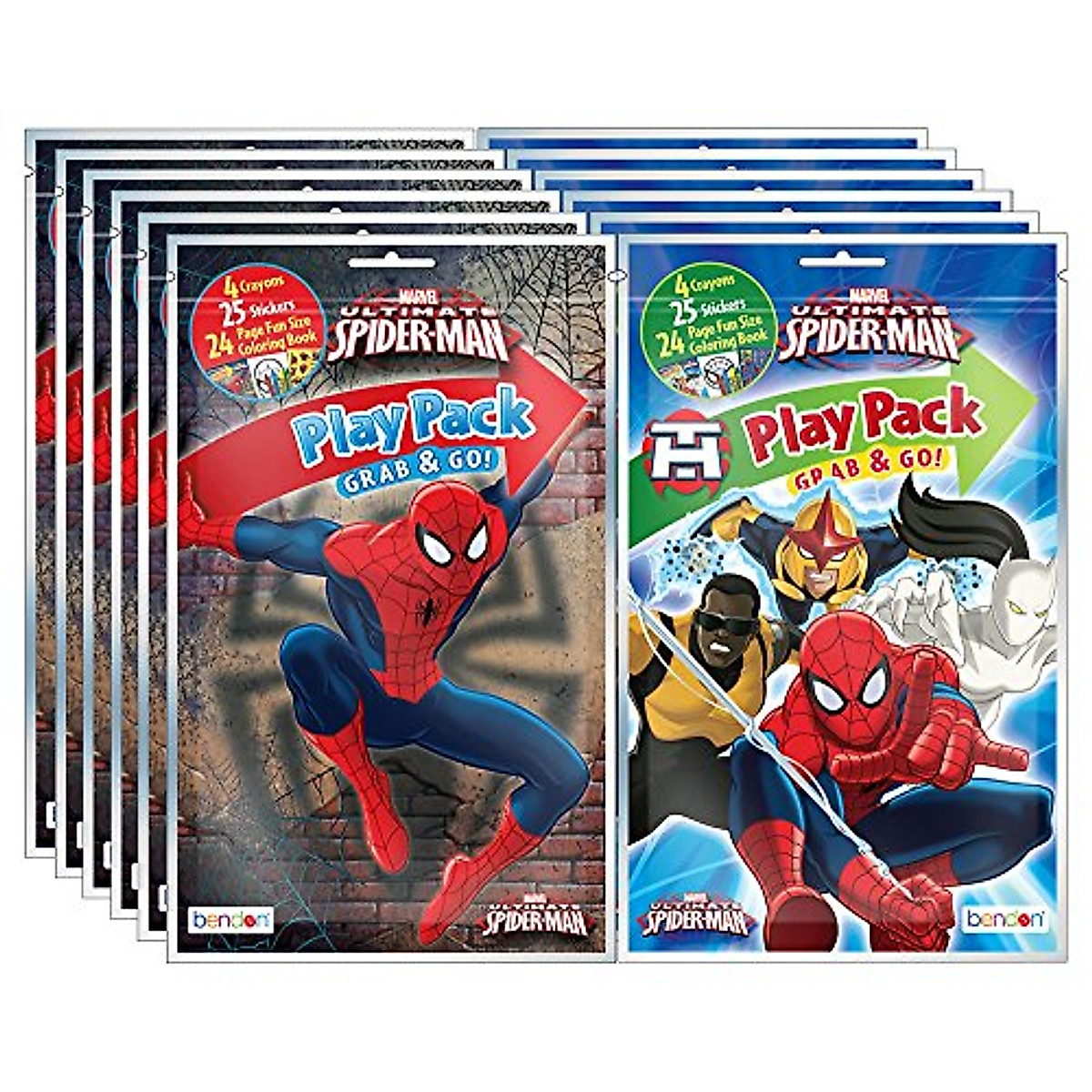 Bundle of 12 Marvel's Spider-Man Grab & Go Play Packs