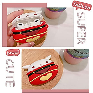 Alquar Genshin Impact Case for Airpods Pro, 6 in 1 Silicone Airpods Pro Accessories Cover, Cute Klee Anime Cartoon Skin for Girls Women with Watch Holder/Ear Hooks/Keychain/Brush/Strap(Jumpy Dumpty)